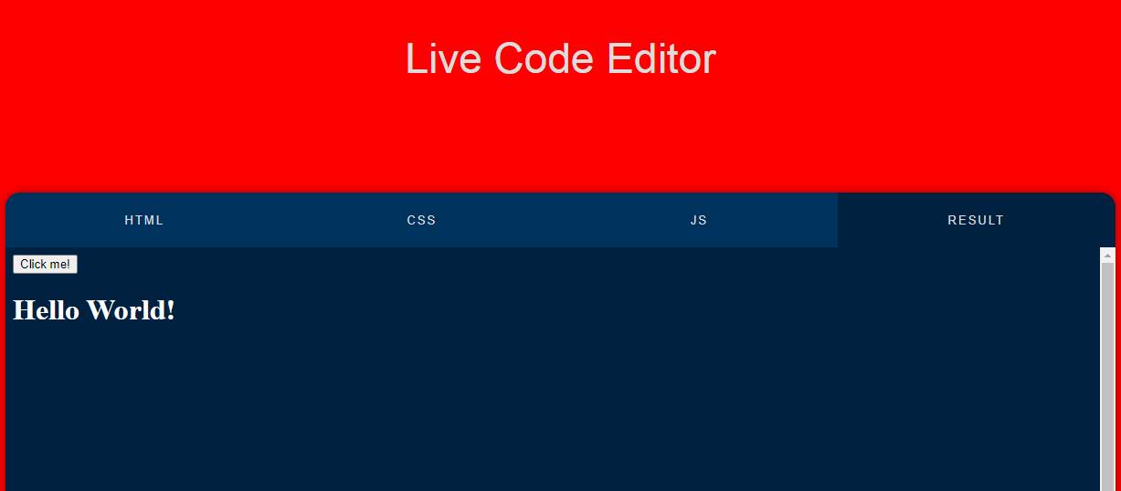 Simple Live Code Editor Using Javascript With Free Source Code Sourcecodester
